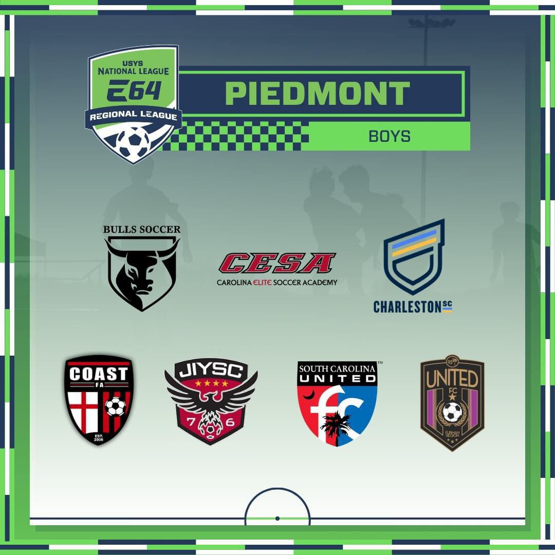 Coast FA is pleased to announce our acceptance into USYS E64 Piedmont League. | Coast Futbol ...